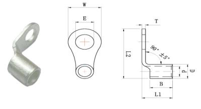China Ring Copper Terminal Lugs Energy Storage Customized Non Insulated Copper Tube Terminals for electrical cabler for sale