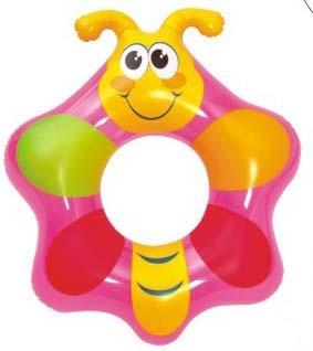 China Customized vivid cartoon bee honey 6-angles baby swimming ring,child swim ring,printing colors for advertising for sale