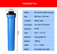 China 220V 20 Inch PP PES ABS Blue or Clear Front Filter Housing with App-Controlled Function for sale