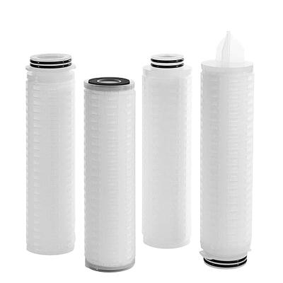 China Cartucho de filtro plissado de 10 polegadas 0,22 Micron para sistema de filtro de água industrial de alto fluxo à venda