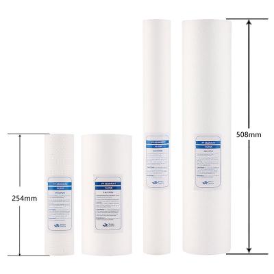 Cina 5 micron 10 pollici Pp Cartuccia di filtro Pp soffiata per lo scioglimento di grossi grassi Usata per rimuovere il bianco della sabbia in vendita