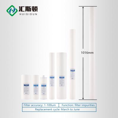Cina Cartuccia a soffio di 40 pollici di PP per sedimenti all'interno di filtri industriali ad alto flusso in vendita