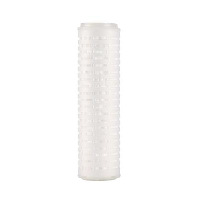 China Voedingsmiddelen ABS 0.1um 1um 5um 10' *2.5' PP PES pleatfilterpatroon voor RO-systeem Te koop