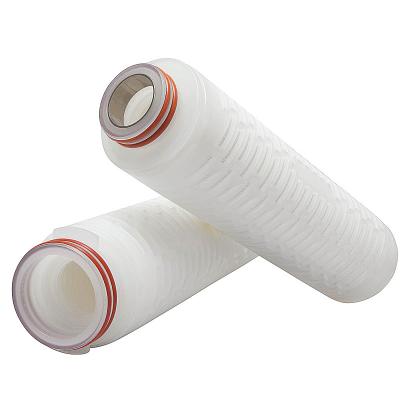 China Internationaal 222 226 Flat Seal Fin Polypropyleen PES Membrane Pleated Filter Cartridge Te koop