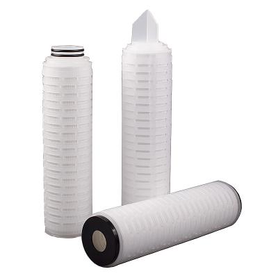 China PLC 10 Inch 2 Micron Microporous Plissado Filtro Elementos Pes Membrana Para Domicílio à venda