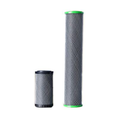 China Cartucho de filtro de carbono ativado inibidor de escala CTO verde de 20 polegadas para purificadores de água domésticos à venda