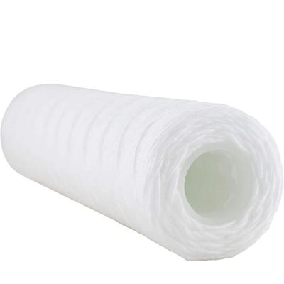 Cina 10 20 30 40 Inch Fibra di vetro String ferita cartuccia filtro per la filtrazione dell' acqua dei sedimenti in vendita