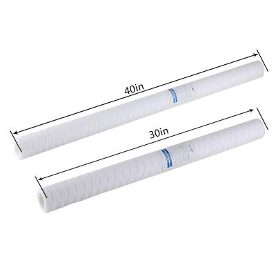 China Elemento de filtro de ferida espiral de engenharia industrial de 40 polegadas para sistema de tratamento de água à venda