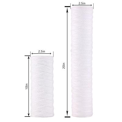 China 220V Tratamento de Água 20/40 polegadas 1-100um Revestimento Sedimento Resina Indústria String/Spiral Filtro de Ferida à venda