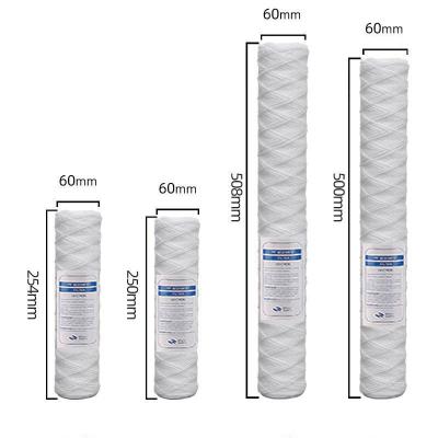 China 10 micron polypropyleen membraan string wond sediment filter voor water vloeistof filter Te koop