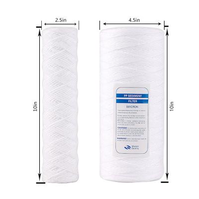 China 10 micron polypropyleen membraan string wond sediment filter voor water vloeistof filter Te koop