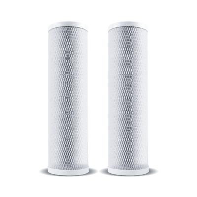 China 10 20 inch 5 Micron CTO Geactiveerde Kokoskool Houtskool Compressie Carbon Block Water Filter Te koop