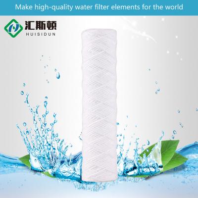 China 0.68 kg 40*2.5inch PP Cotton Front Security Filter Glass Fiber Nylon Spiral Wound Filter Element for sale