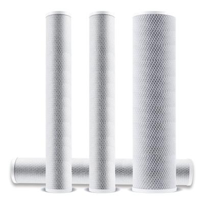 China 10 20 inch 5 Micron CTO Geactiveerde Kokoskool Houtskool Compressie Carbon Block Water Filter Te koop