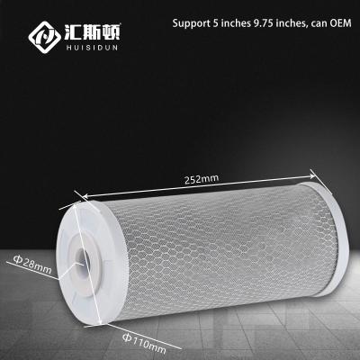 Cina 10 pollici Jumbo compresso filtro di carbone attivo carbone per deodorante e purificazione in vendita