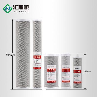 China White and Blue Carbon Active Charcoal CTO Filter Cartridge for Home Filtration System for sale