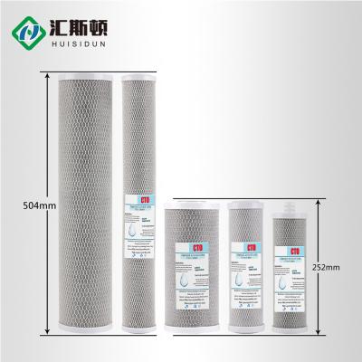 China Aktivkohle CTO Filterpatrone Papier für die Herstellung von Süßwasser 10 Zoll 20 Zoll Größe zu verkaufen