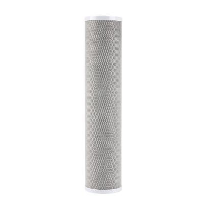 China Polyethylene Netting 10/20 Inch Commercial Water Purifier Filter Compressed Activated Carbon Water Filter for sale