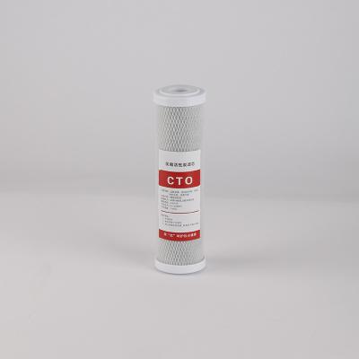 China Polyethylene Netting 10inch 5micron CTO Alkaline Water Filter Cartridge for Commercial for sale
