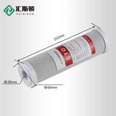 China 10/20 inch Coconut CTO Granule Carbon Block Water Filter Cartridge for Water Purifier for sale