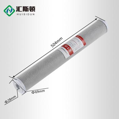 China Cartucho de filtro de agua CTO de bloque de carbono de 10 W 20 pulgadas de PP para el tratamiento previo de filtración de agua en venta