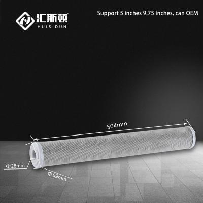 Cina Cartuccia di filtro dell'acqua a blocco di carbonio di capacità standard CTO per acqua del rubinetto municipale in vendita
