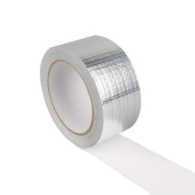 China HVAC Reinforced Aluminum Foil Scrim Tape 2 Way FS Rubber Resin Adhesive for sale