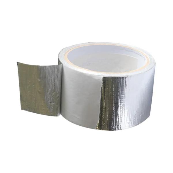 Reinforced Thermal Insulation HVAC Aluminum Foil Tape Laminated Closer PE Mesh Tape