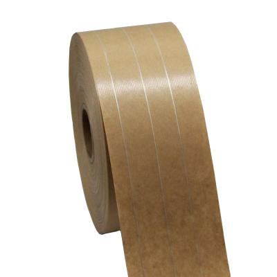 Cina L'acqua di rinforzo ha attivato Kraft di nastro di carta con un filato di nylon di 3 fili in vendita