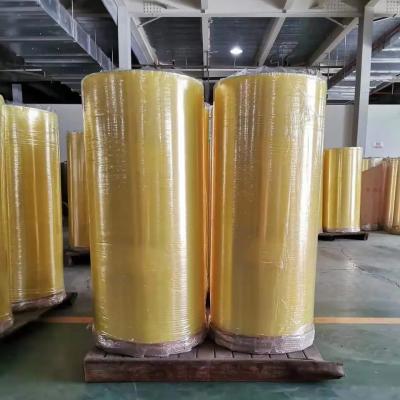 China Carton Sealing Faint Yellow Adhesive Bopp Jumbo Roll Tape Custom Logo Printed BOPP Tape for sale