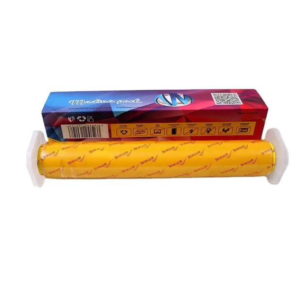 Custom Soft PE PVC Kitchen Cling Wrap Food Grade Plastic Fresh Keeping Cling Film With Cutter