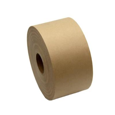 China Non Reinforced Brown Kraft Paper Tape Eco Friendly Wet Water Activated Gummed Paper Tape for sale