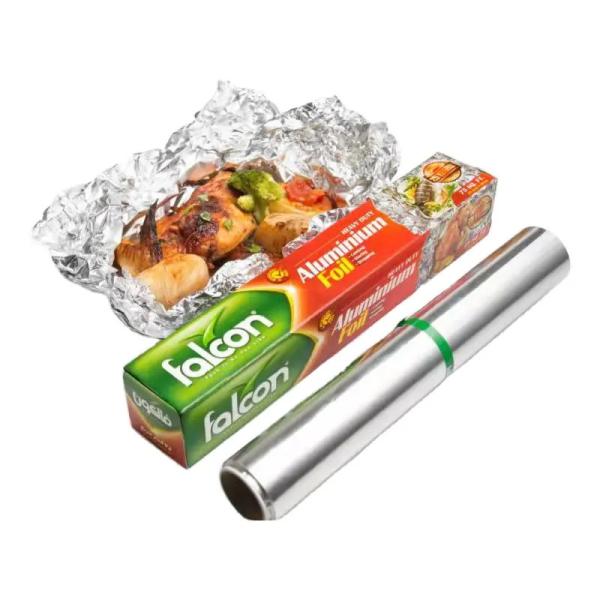 Silver Heavy Duty Kitchen Aluminium Jumbo Roll With Band Sawtooth Cutter For Household