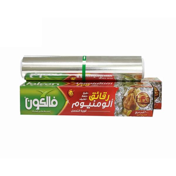 Silver Heavy Duty Kitchen Aluminium Jumbo Roll With Band Sawtooth Cutter For Household