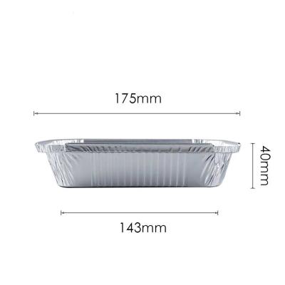 Cina Contenitore da portar via di alluminio oblungo di alimento dei contenitori da 1 libbra 450ml con il coperchio in vendita