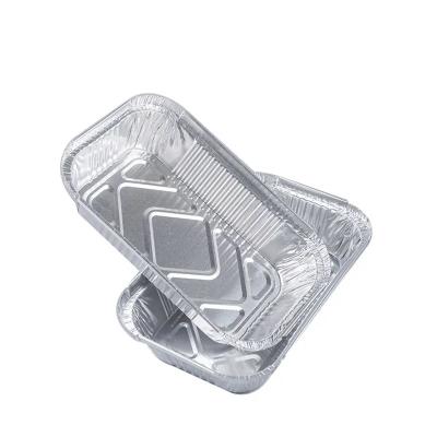Cina Contenitore da portar via di alluminio oblungo di alimento dei contenitori da 1 libbra 450ml con il coperchio in vendita