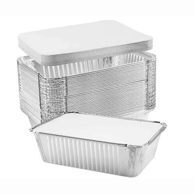 Cina di alluminio asportabile dell'imballaggio alimentare dei contenitori di alimento del di alluminio del commestibile Tray With Lid in vendita
