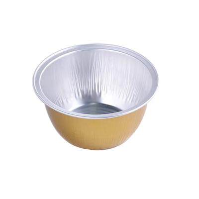 Cina I contenitori di alimento eliminabili del di alluminio 130ML hanno pieghettato la pentola variopinta bollente della ciotola del dolce delle tazze in vendita