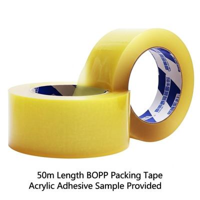 China 50m Length BOPP Packing Tape with Acrylic Adhesive Sample Provided for sale