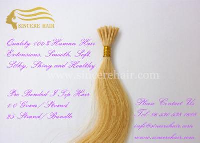 China 22 Inch Remy Human Hair Extensions 1.0 G Pre Bonded I Tip Hair Extensions For Sale for sale