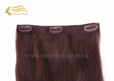 China 18 Inch Remy Human Hair Extensions, 45 CM Dark Brown Clip In Remy Human Hair Extensions 7 Pieces A Set 100 Gram For Sale for sale