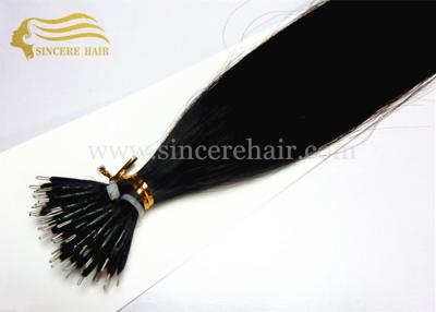China 18 - 20 - 22 Inch Remy Human Hair Extensions 1.0 G Jet Black #1 Pre Bonded Micro Nano Bead Tip Hair Extensions For Sale for sale