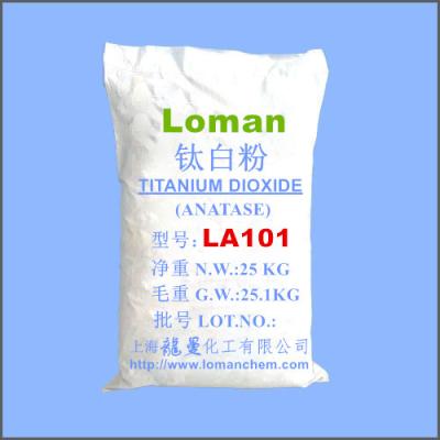 China High Whiteness White Power Anatase Type TiO2, High Purity Anatase Titanium Dioxide LA101Loman Brand for sale