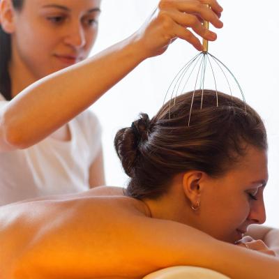 China Metal Spider Head Scalp Massager Handheld Multiple Fingers Head Massager Tool for sale