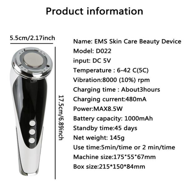 Quality LED Microcurrent Face Lift Machine Hot Cold Red Light Photon Beauty Device for sale