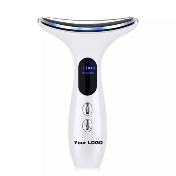 Quality Portable EMS Face And Neck Lifting Massager Microcurrent Red Light Therapy for sale