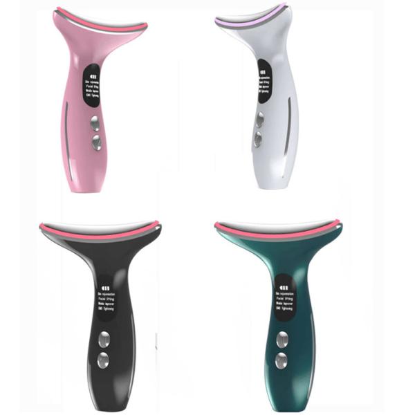 Quality Portable EMS Face And Neck Lifting Massager Microcurrent Red Light Therapy for sale