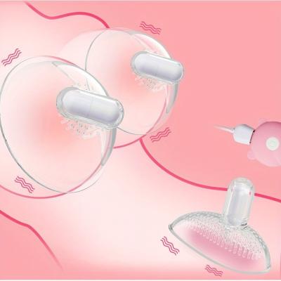 China Woman Nipple Suction Cup USB Waterproof Breast Massage Vibrator Remote Control for sale