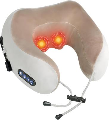 China U Shaped Shiatsu Neck And Shoulder Massager Kneading Massage Pillow For Neck Relief for sale