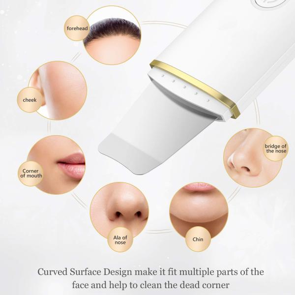 Quality Portable Ultrasonic Facial Cleansing Spatula Pore Acne Blackhead Skin Peeling for sale